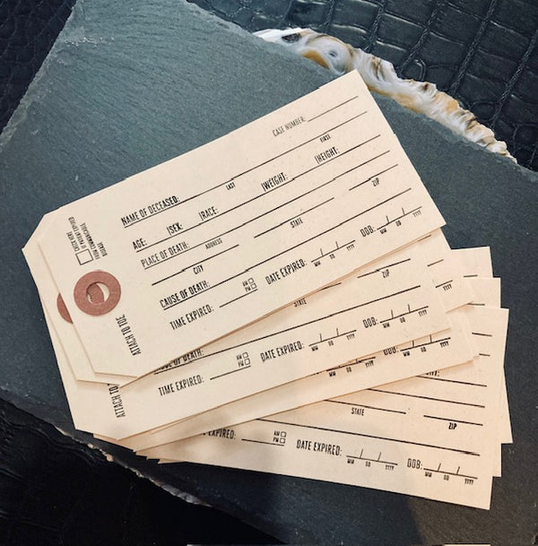 Autopsy Toe Tags M200 – Morbid Mementos Oddities and Occult