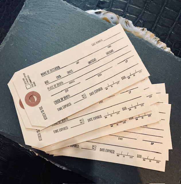 Autopsy Toe Tags M200 – Morbid Mementos Oddities and Occult